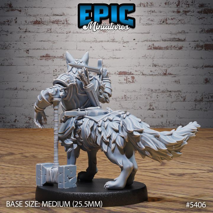 3D Printable Sheppard Dog Centaur / Humanoid Hound Hybrid Warrior / Canine Monster / Weredog ...